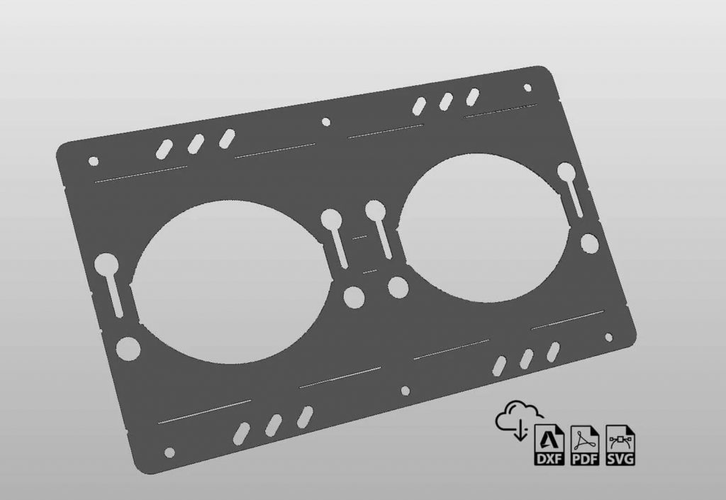 Gas Cylinder Bottle 7in Support Bracket DXF File - StepFIVE40 DXF Files