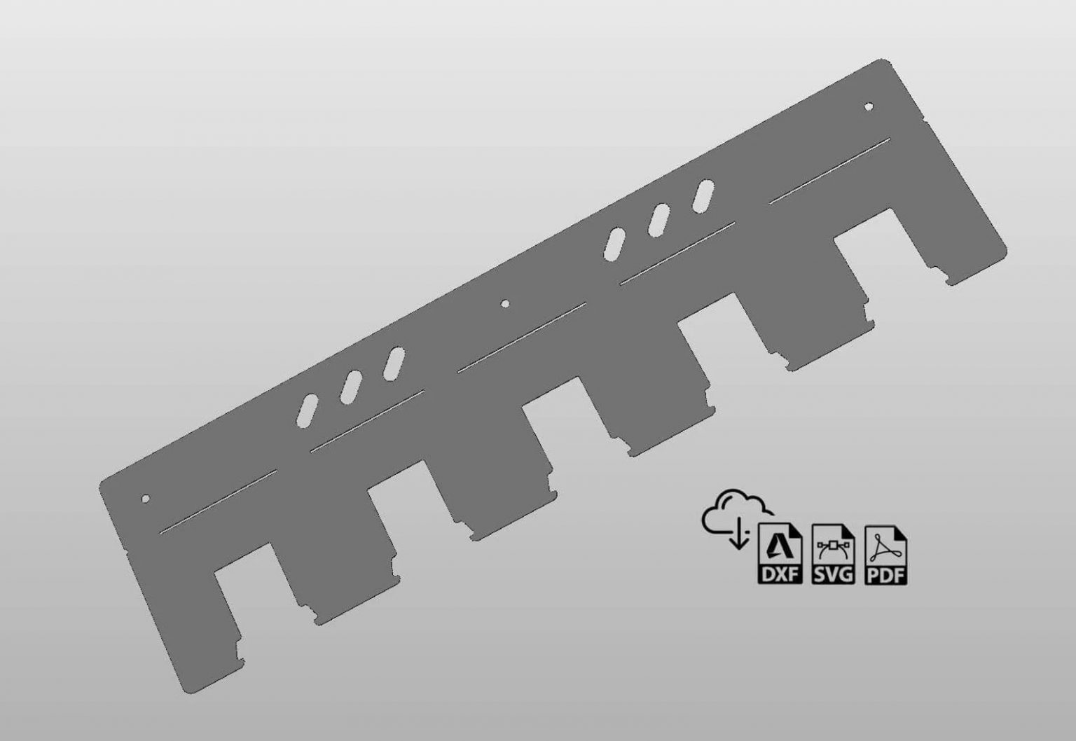 Milwaukee M18 5-Battery Locking Holder DXF file - StepFIVE40 DXF Files