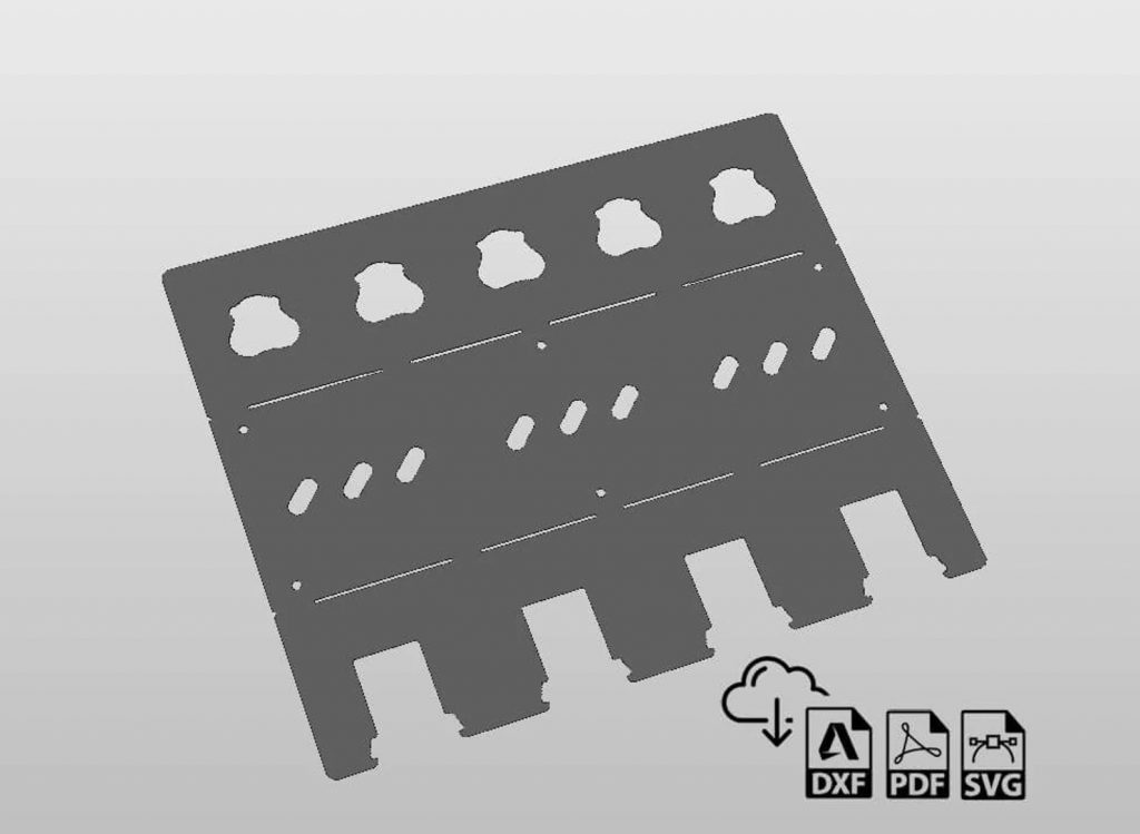 Milwaukee M18 Locking M12 Battery Holder Rack DXF file - StepFIVE40 DXF ...