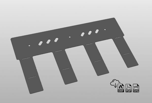 4 Hook Rack Organizer DXF File - StepFIVE40 DXF Files