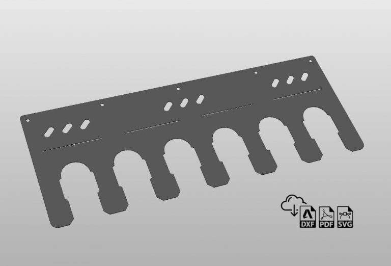 6 Cordless Tools Storage Rack DXF File - StepFIVE40 DXF Files