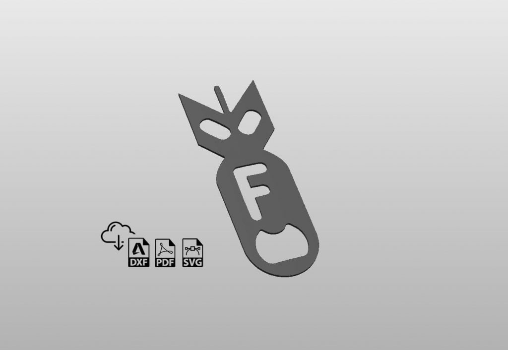 F-Bomb Bottle Opener DXF File - StepFIVE40 DXF Files