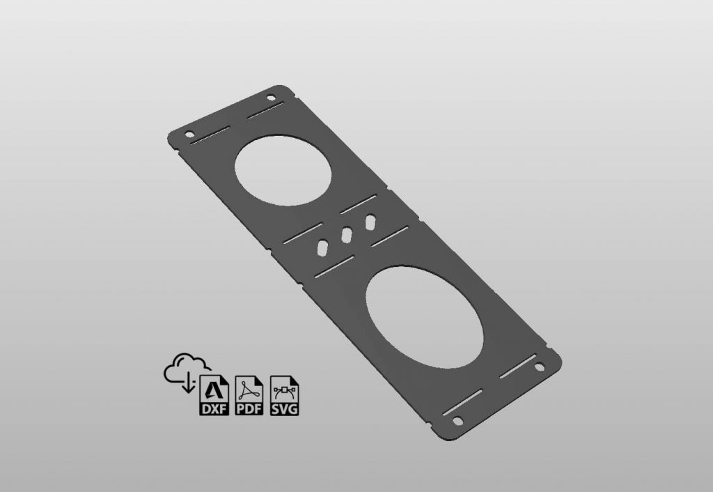 Flashlight Holder D-Cell Plasma DXF File - StepFIVE40 DXF Files