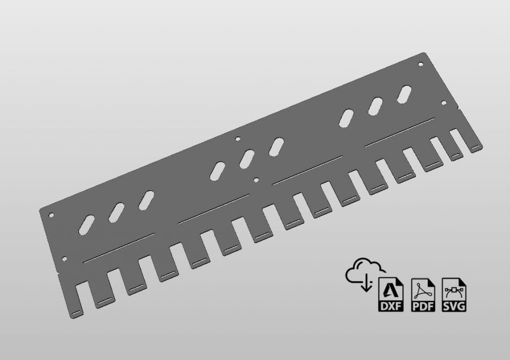 Pry Bar Tool Holder Rack DXF File - StepFIVE40 DXF Files