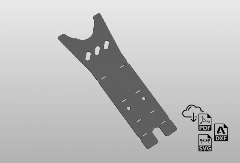 Single 4.5in or 6in Grinder Hanger DXF File - StepFIVE40 DXF Files