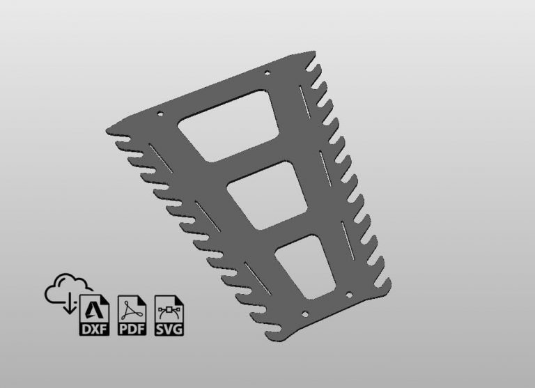 Wrench Holder 12 Tool Rack DXF file - StepFIVE40 DXF Files