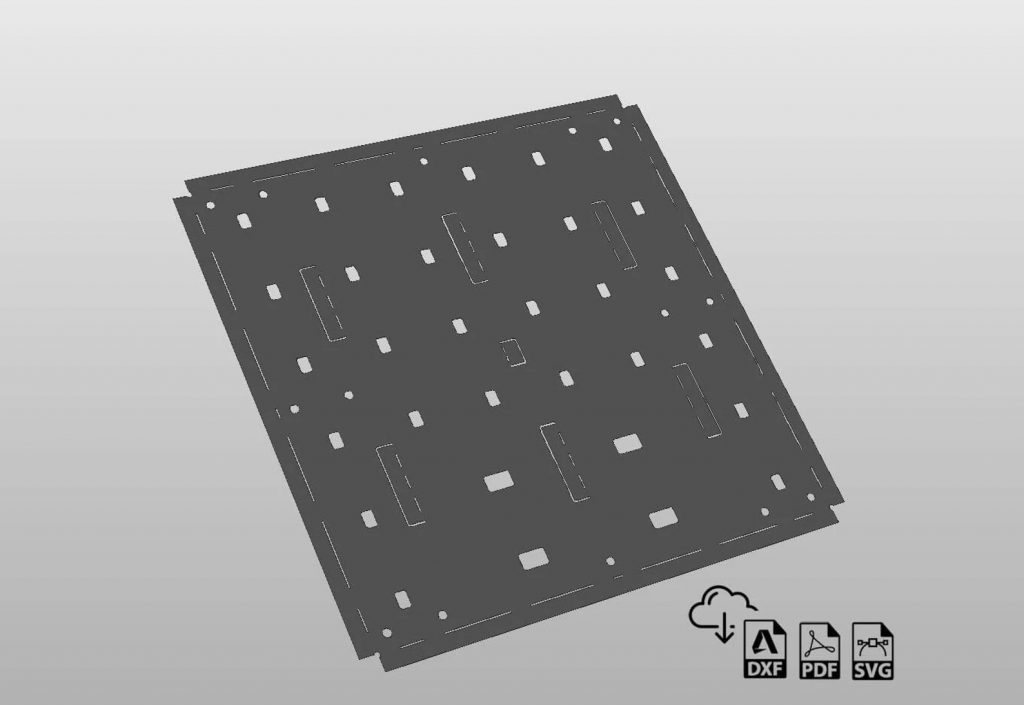 Storage Bin System Wall Mount and 26 Bins DXF file - StepFIVE40 DXF Files